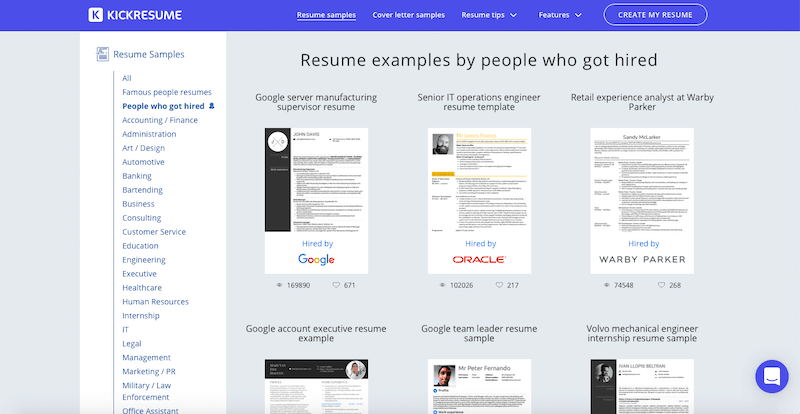 Kickresume Review One Of The Best Resume Builders - Riset