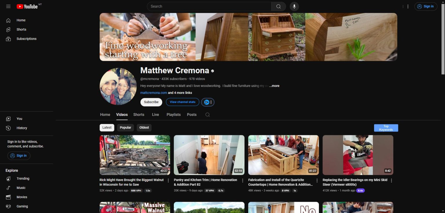 15 Best Woodworking YouTube Channels You Didn't Know You Needed